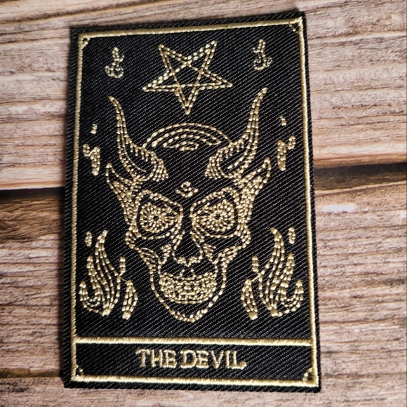 Accessories | The Devil Tarot Black And Gold Occult Gothic Satan ...